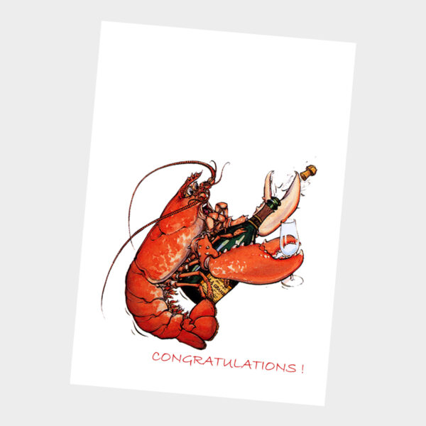 Congratulations Lobster Card - Scottish Food